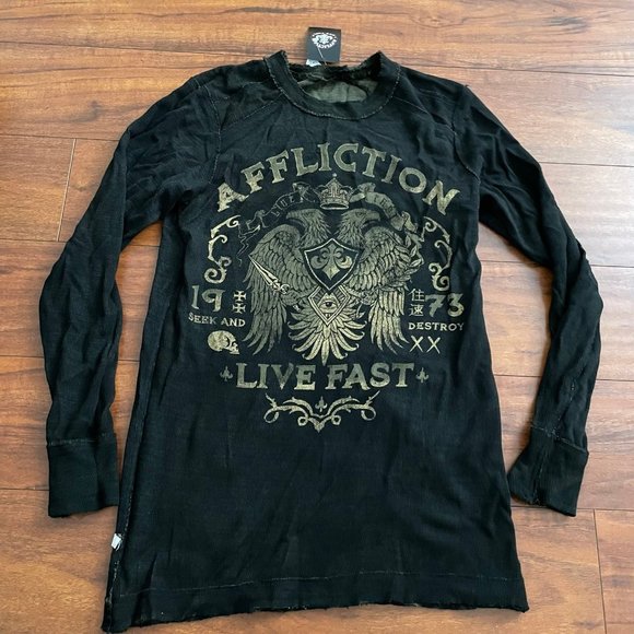 Affliction | Shirts | New Affliction War Cry Reversible Thermal Long ...